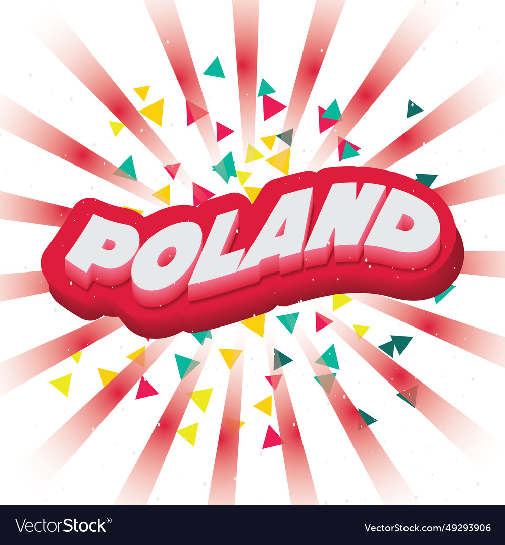 Poland design template Royalty Free Vector Image