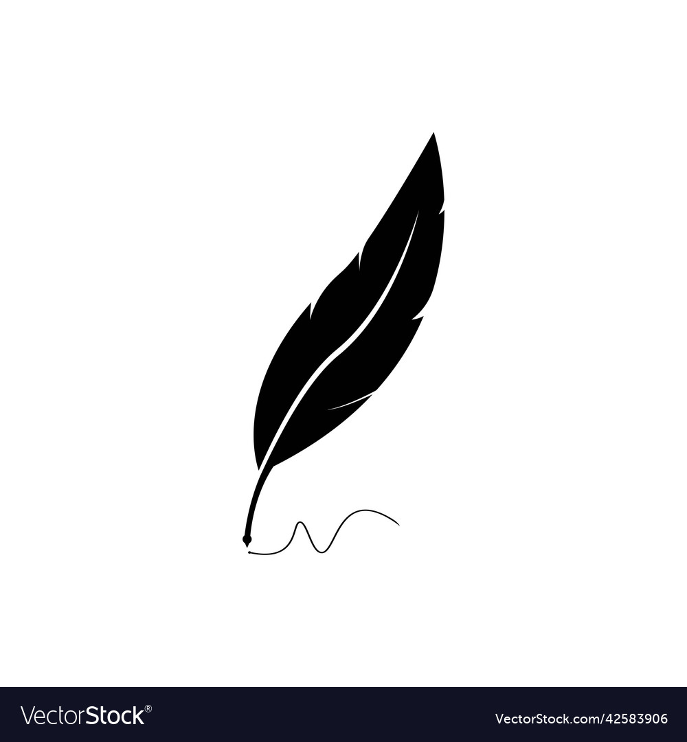 Quill logo Royalty Free Vector Image - VectorStock