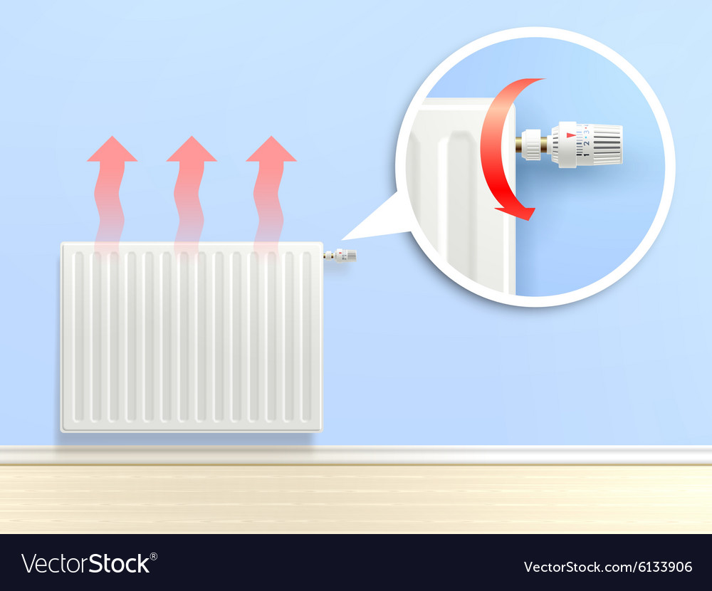 Realistic radiator Royalty Free Vector Image - VectorStock