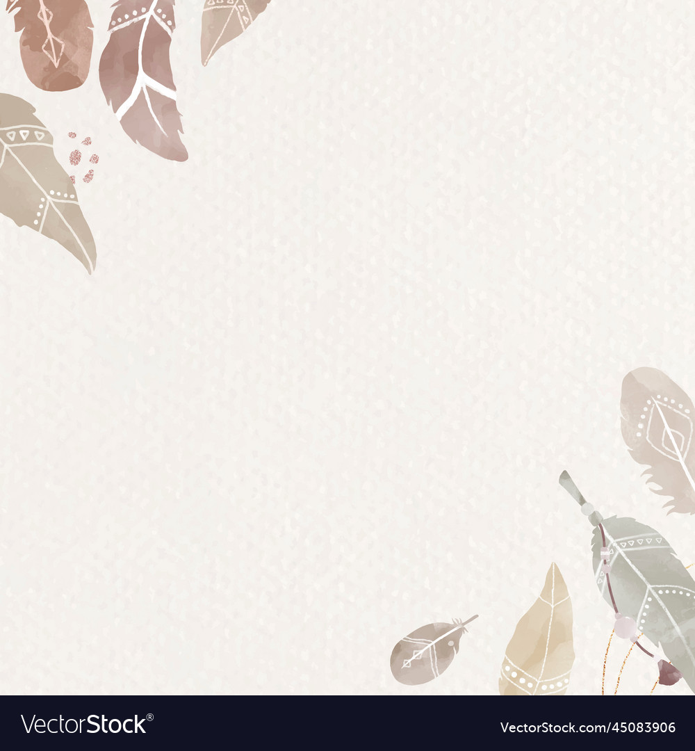 Rectangular bohemian style border Royalty Free Vector Image