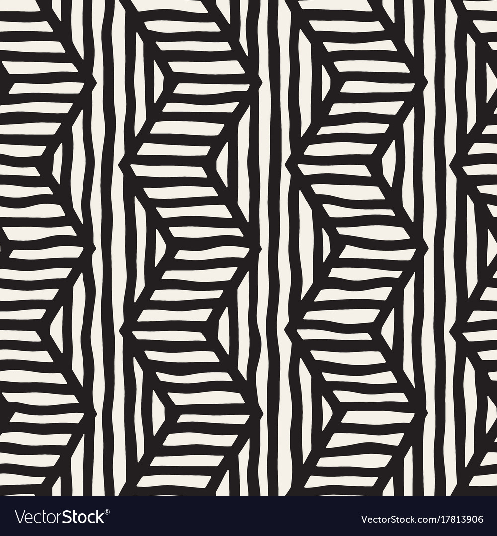 Seamless hand drawn pattern zigzag Royalty Free Vector Image