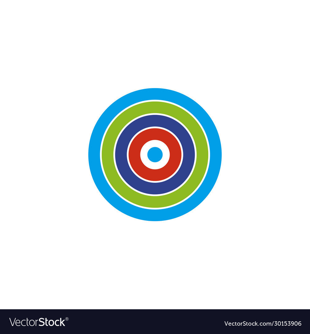 Target logo design template Royalty Free Vector Image