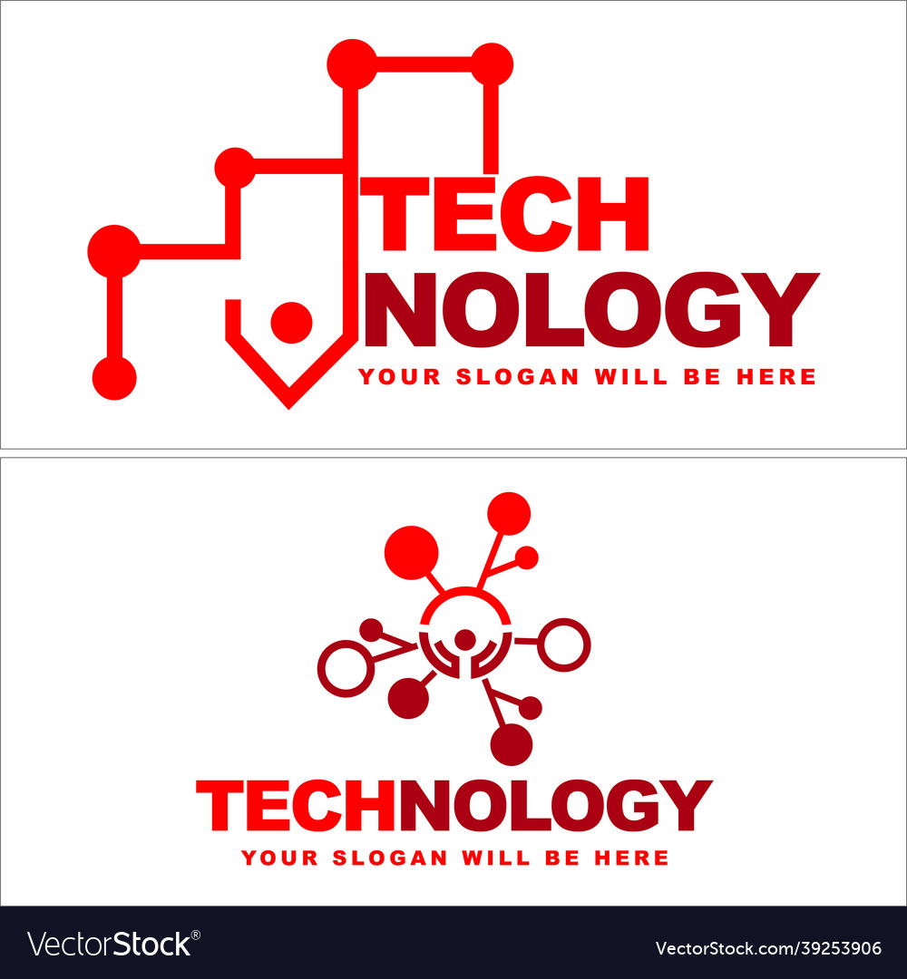 Technology internet software connection logo Vector Image