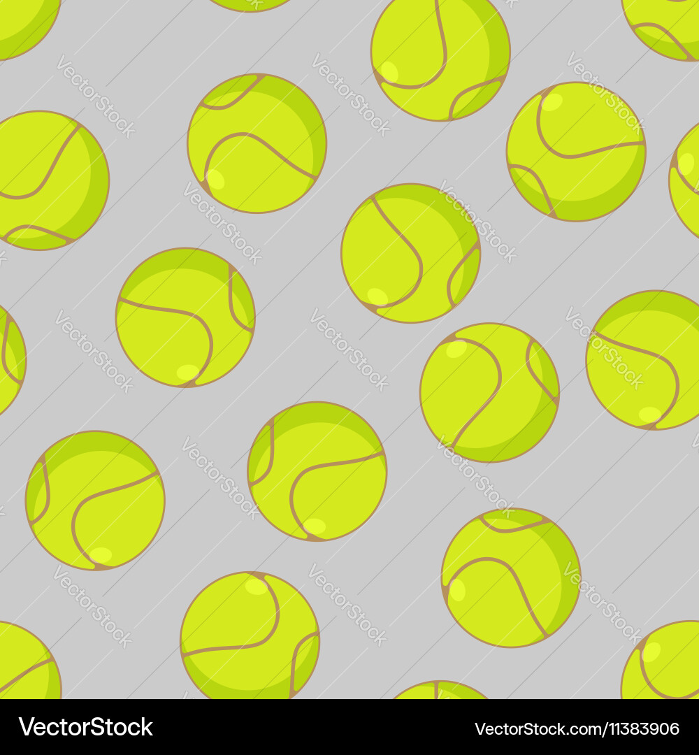 Tennis ball seamless pattern sports accessory Vector Image