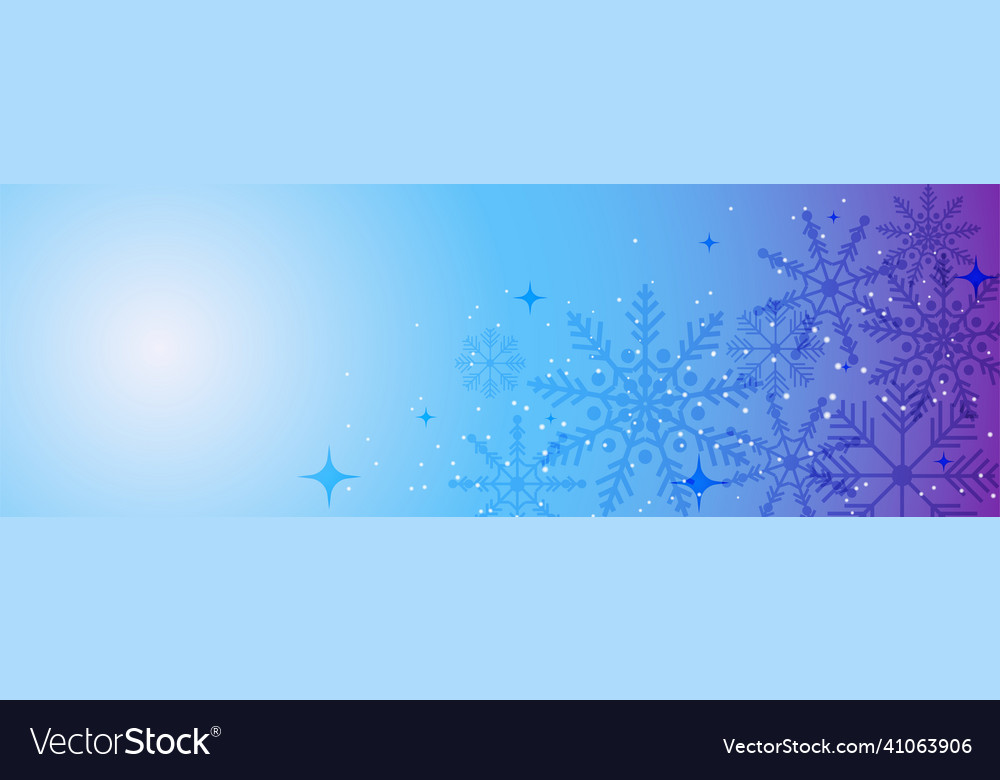 Winter christmas banner with snowflakes merry Vector Image