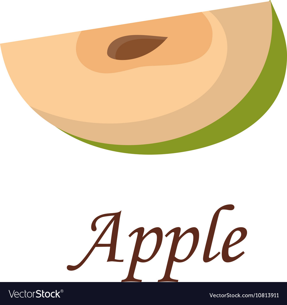Apple slice Royalty Free Vector Image - VectorStock