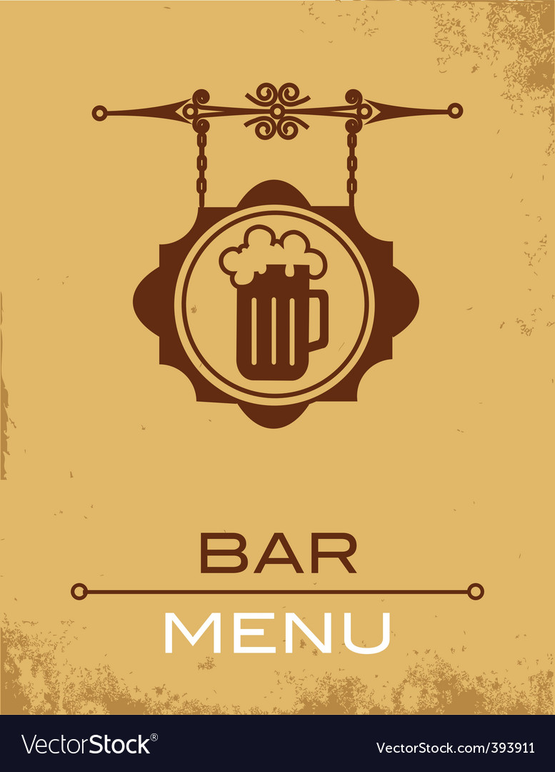 Bar menu Royalty Free Vector Image - VectorStock