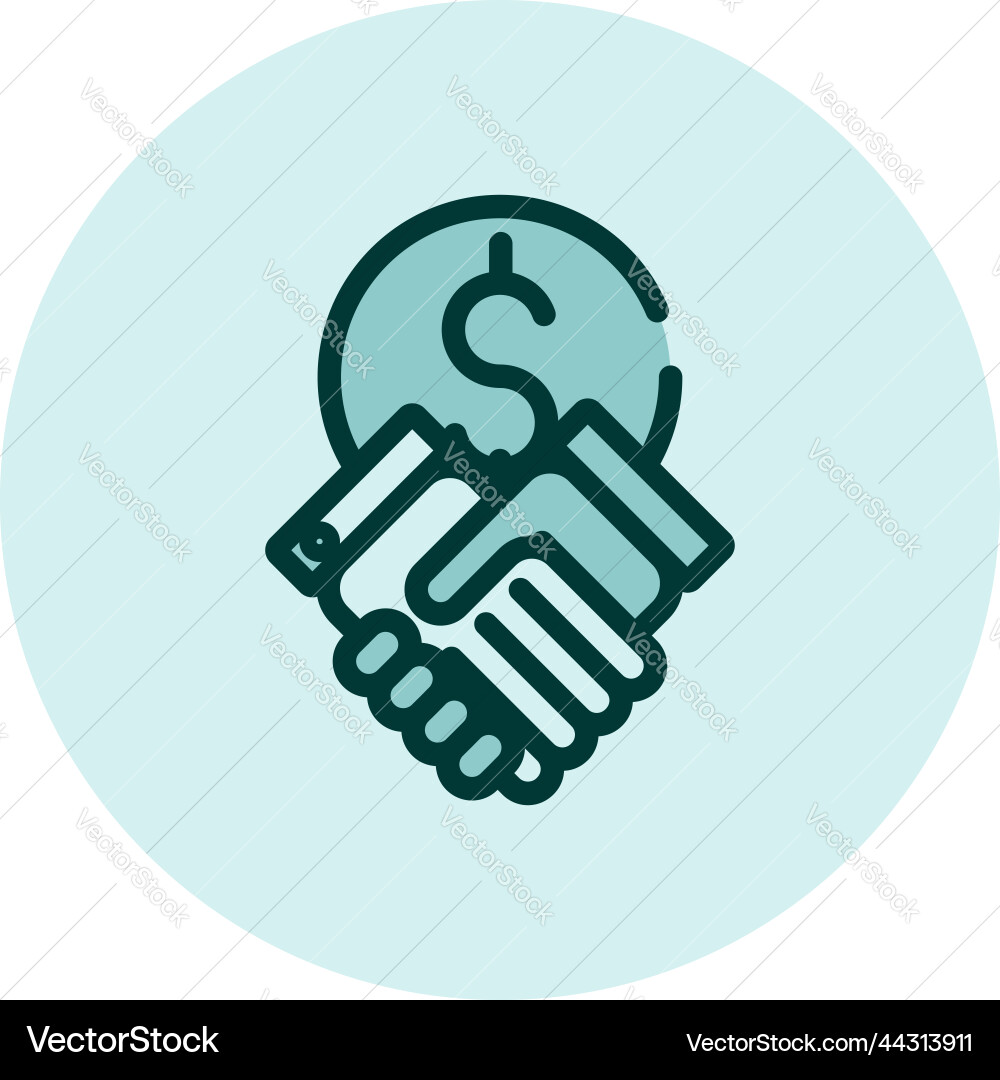Business deal on a white background Royalty Free Vector