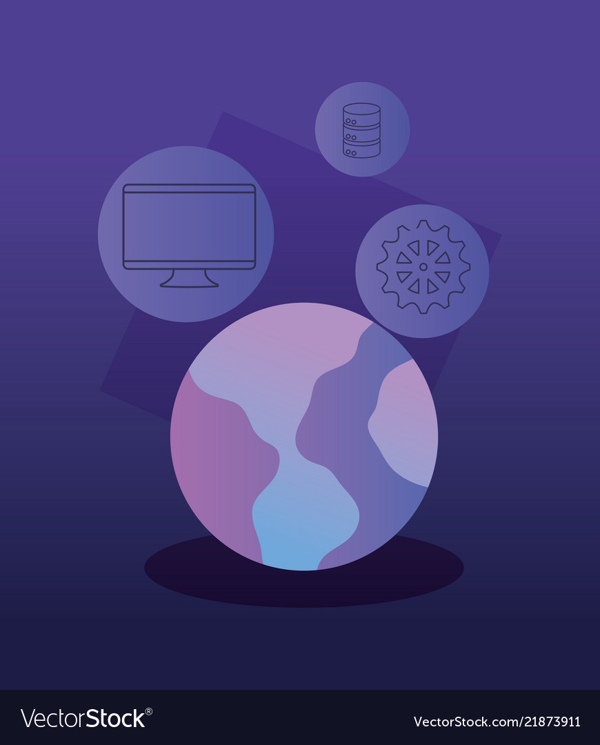 Earth planet design Royalty Free Vector Image - VectorStock