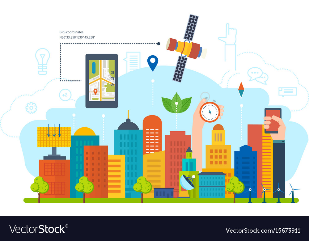 Eco-friendly technology infrastructure progress Vector Image