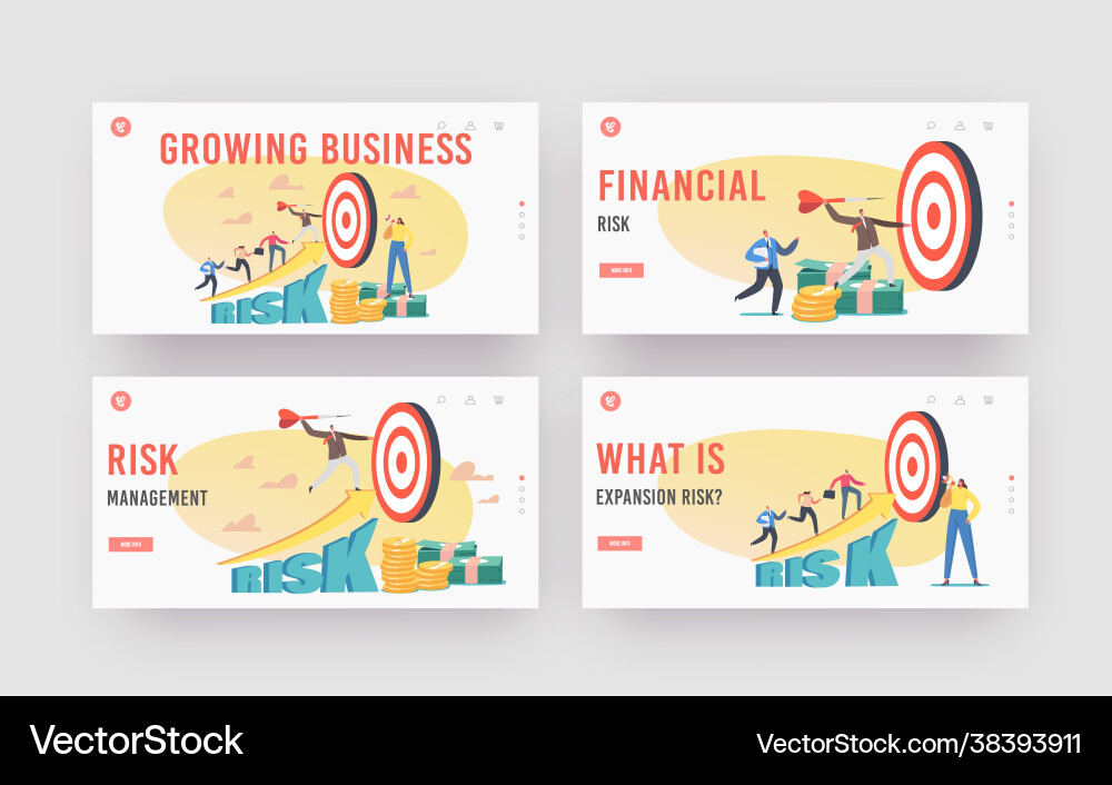 Growing business high risk project landing page Vector Image