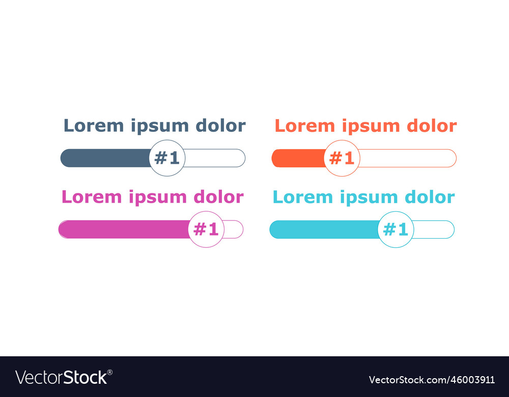Infographic with progress bars Royalty Free Vector Image