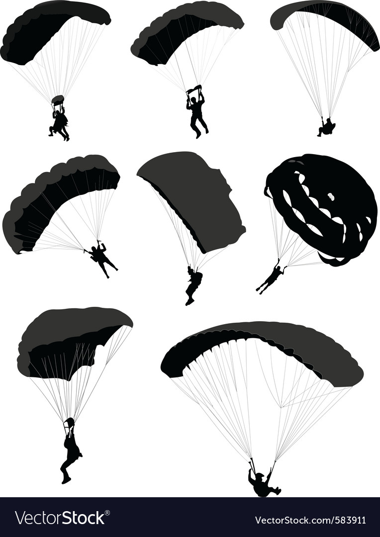 Parachutes Royalty Free Vector Image - VectorStock