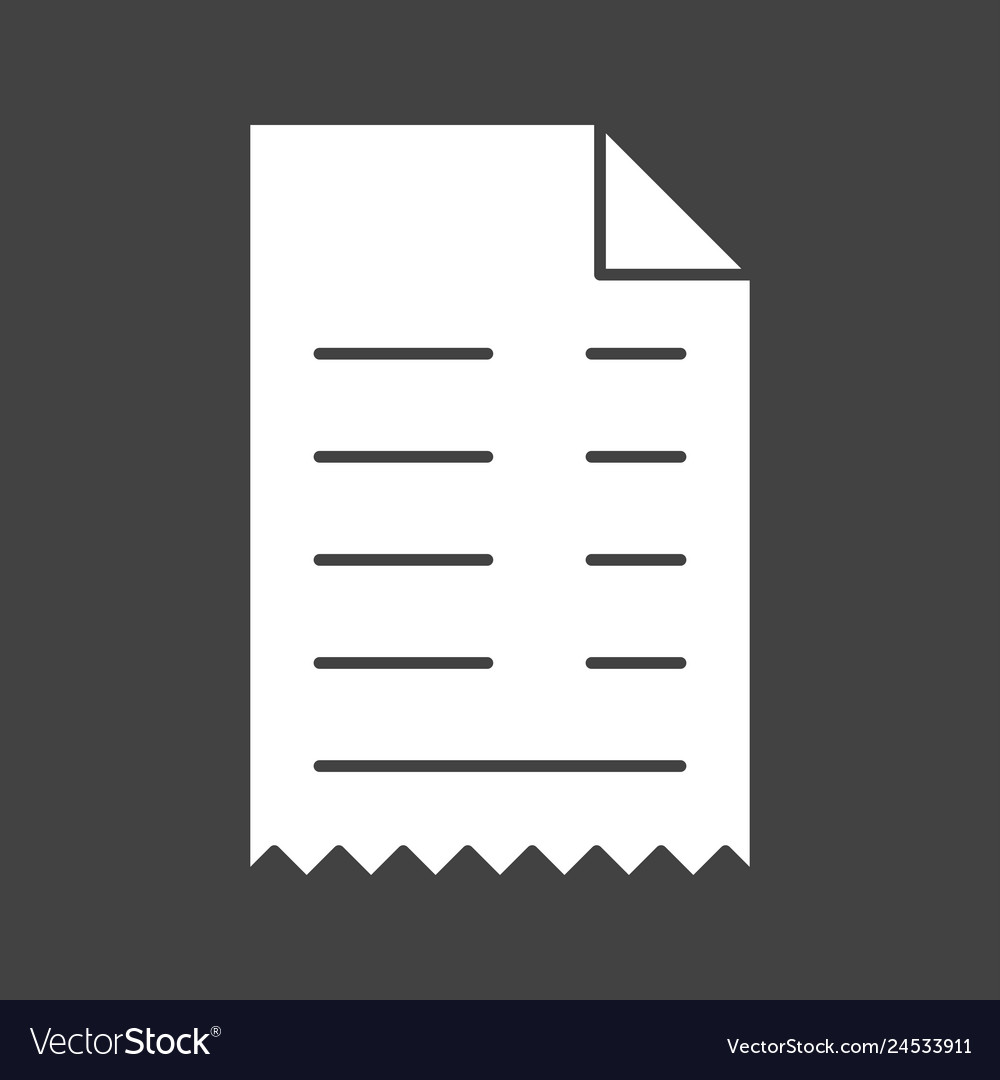 Receipt icon Royalty Free Vector Image - VectorStock