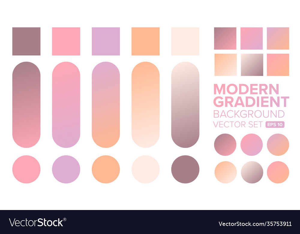 Set gradient 05 Royalty Free Vector Image - VectorStock