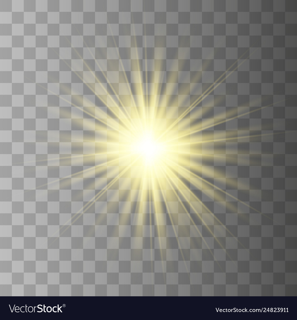 Star explodes on transparent background Royalty Free Vector