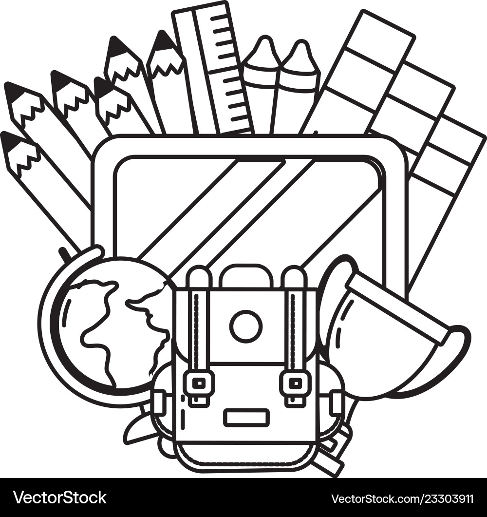 Study element cartoon Royalty Free Vector Image
