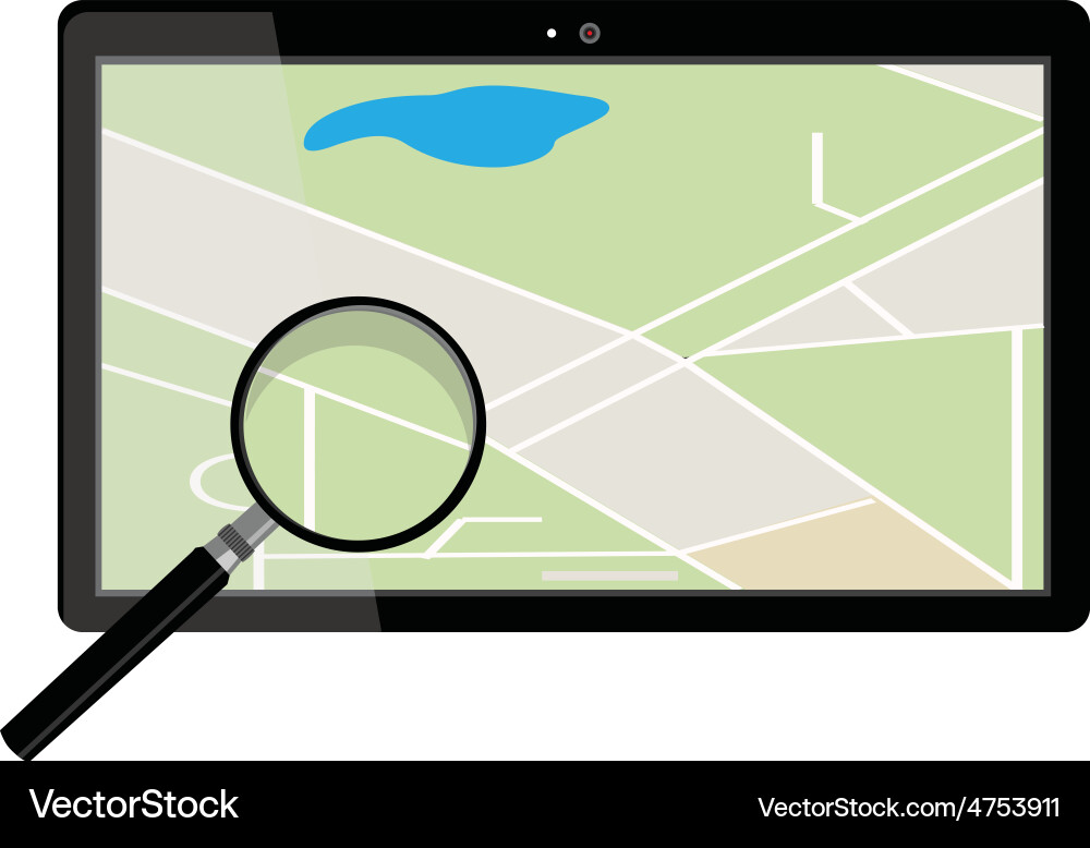Tablet gps device Royalty Free Vector Image - VectorStock