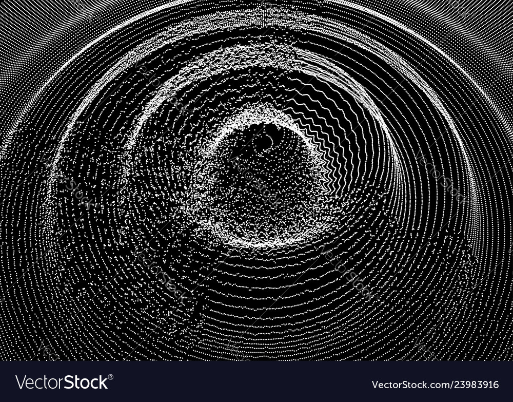 3d wavy background ripple effect grid Royalty Free Vector