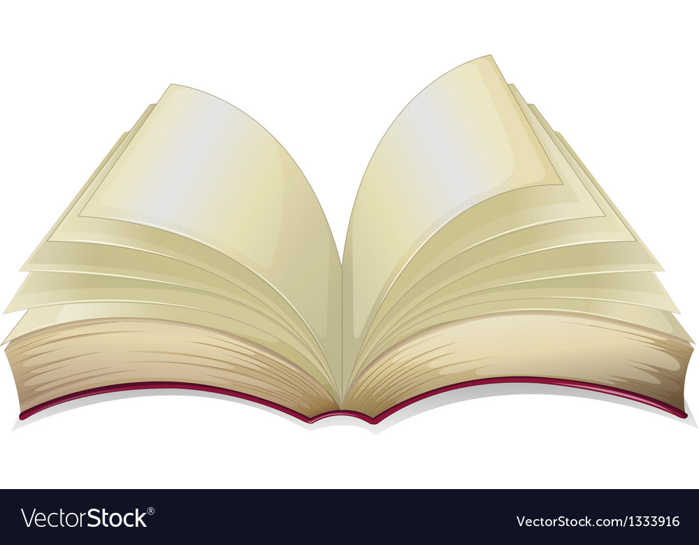 An empty book Royalty Free Vector Image - VectorStock