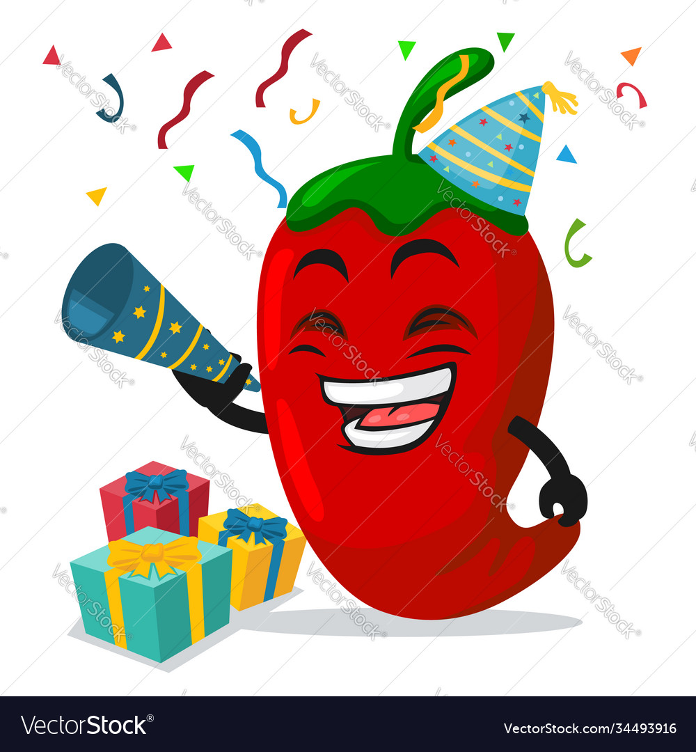 Chilli mascot or character Royalty Free Vector Image