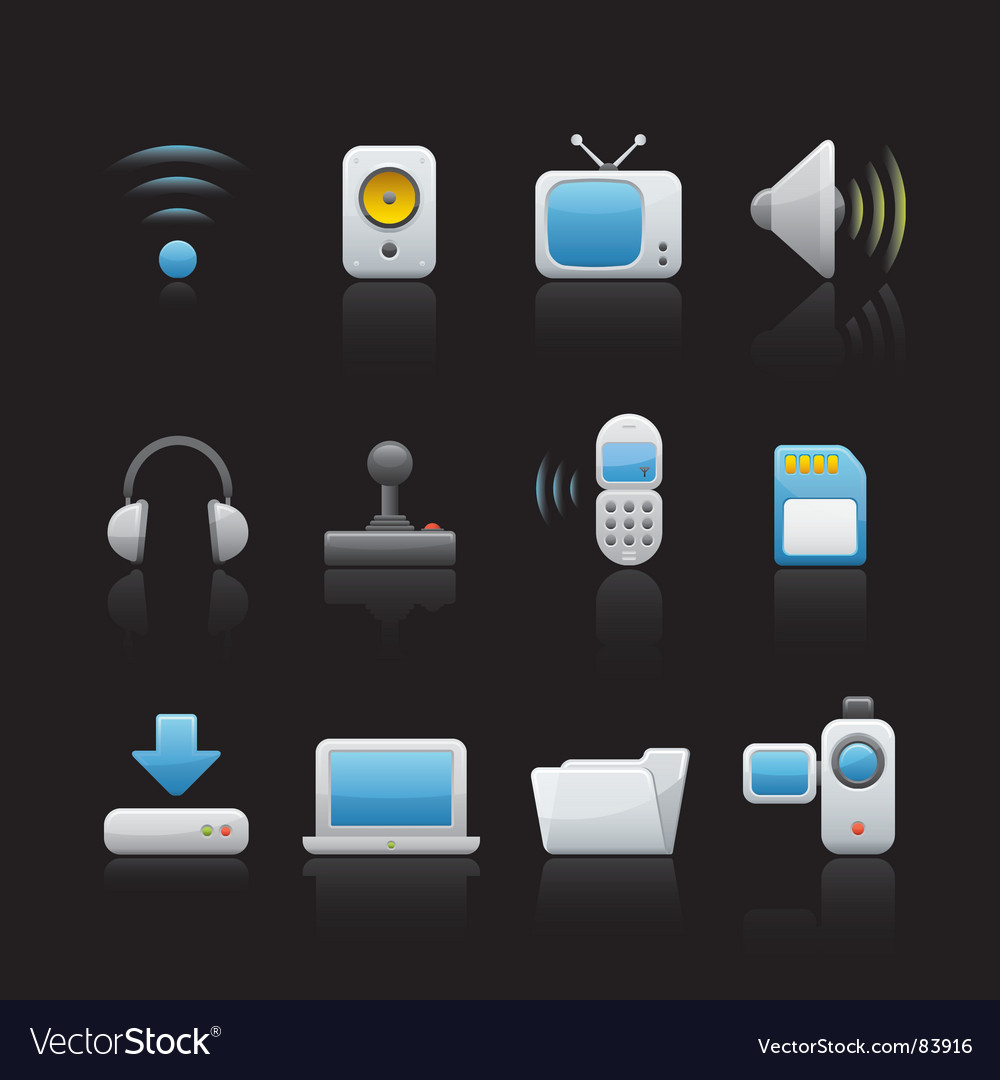 Computer equipment Royalty Free Vector Image - VectorStock