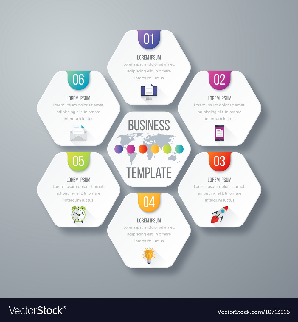 Infographics six options Royalty Free Vector Image