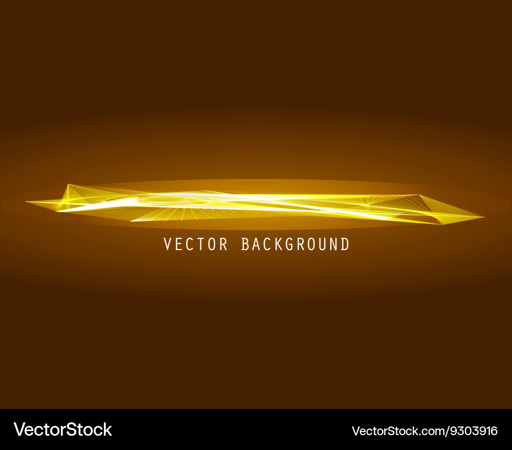 Lines shapes lighting abstract on golden dark Vector Image