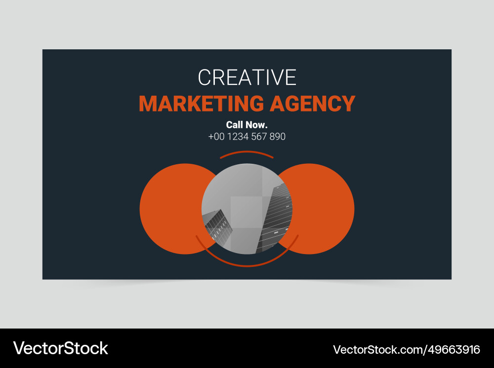 Modern creative marketing agency cover template Vector Image