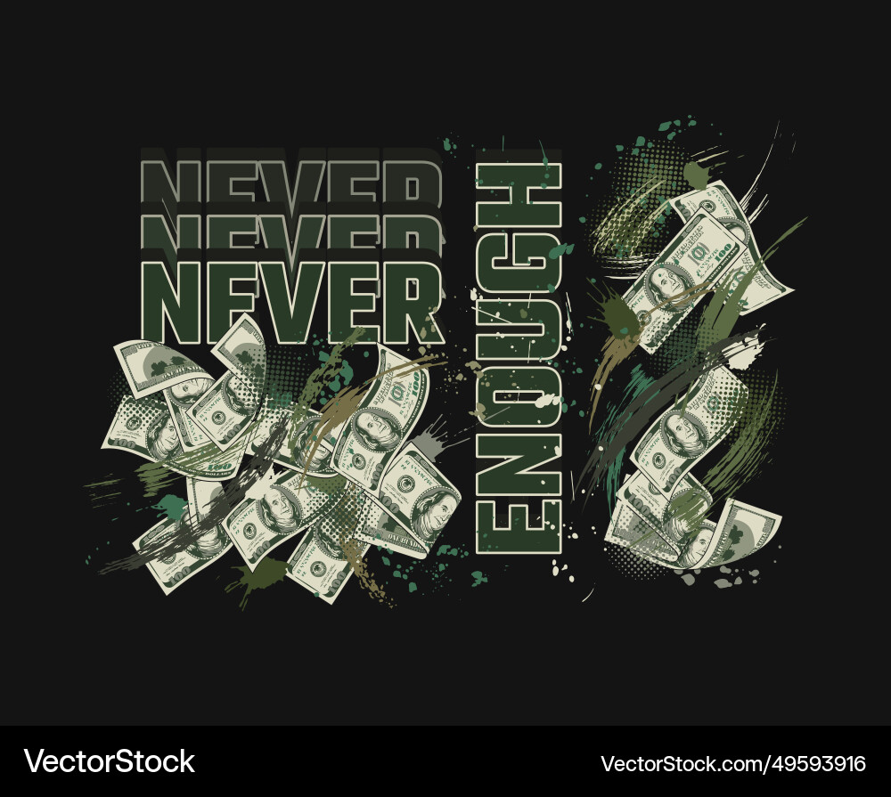 Money label with 100 us dollar bills Royalty Free Vector