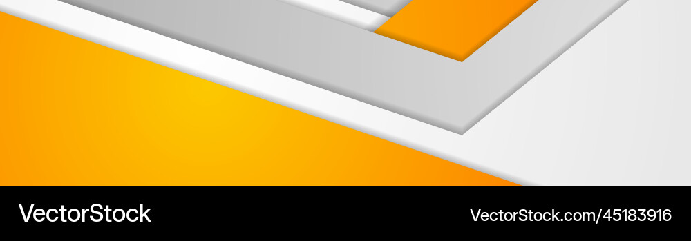 Orange and grey minimal geometric paper stripes Vector Image