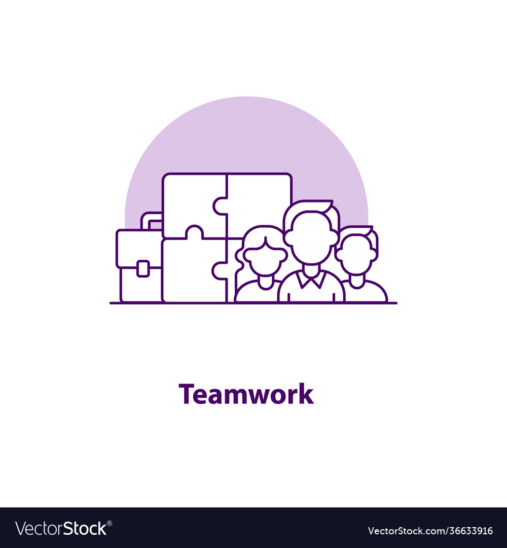 Teamwork creative ui concept icon Royalty Free Vector Image