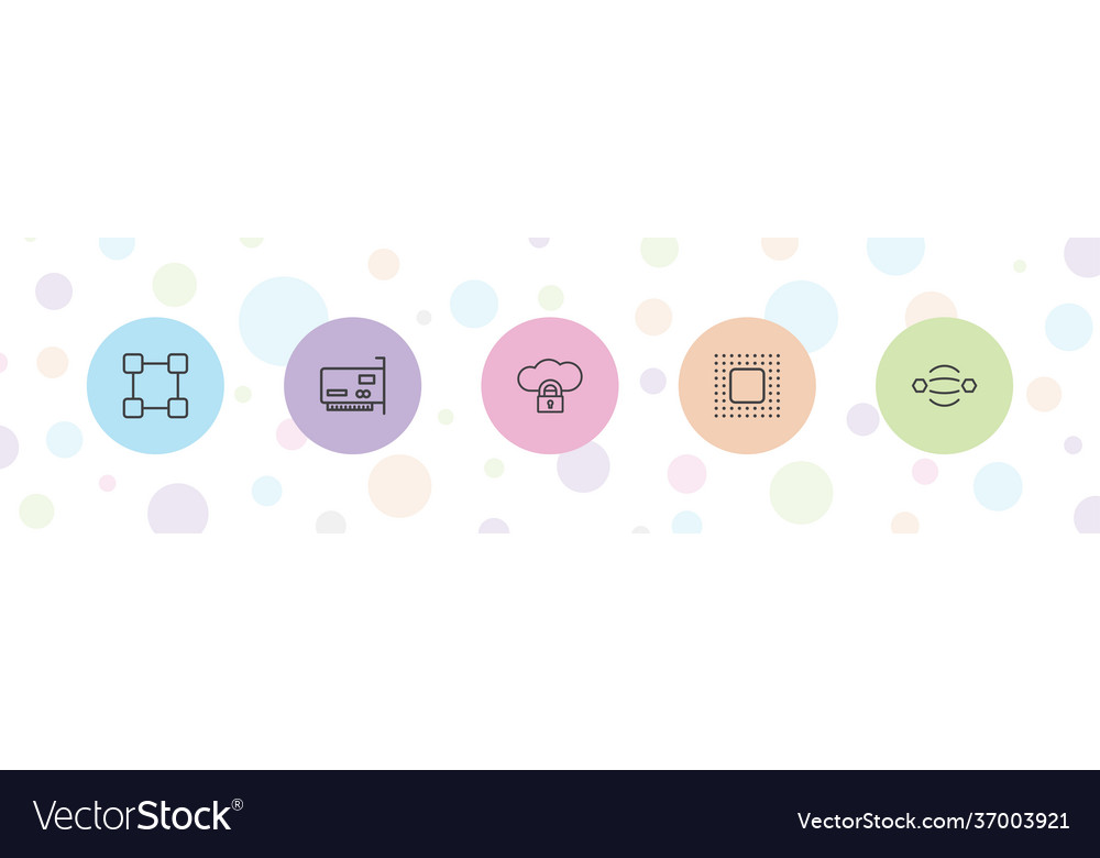 5 connect icons Royalty Free Vector Image - VectorStock