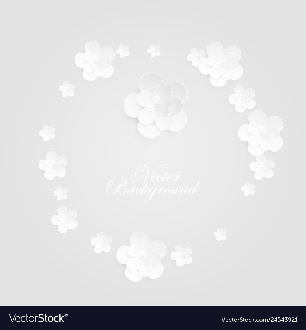 Background with decorative white round Royalty Free Vector