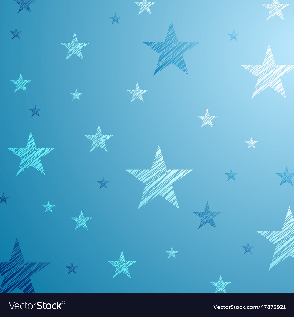 Bright blue starry background Royalty Free Vector Image