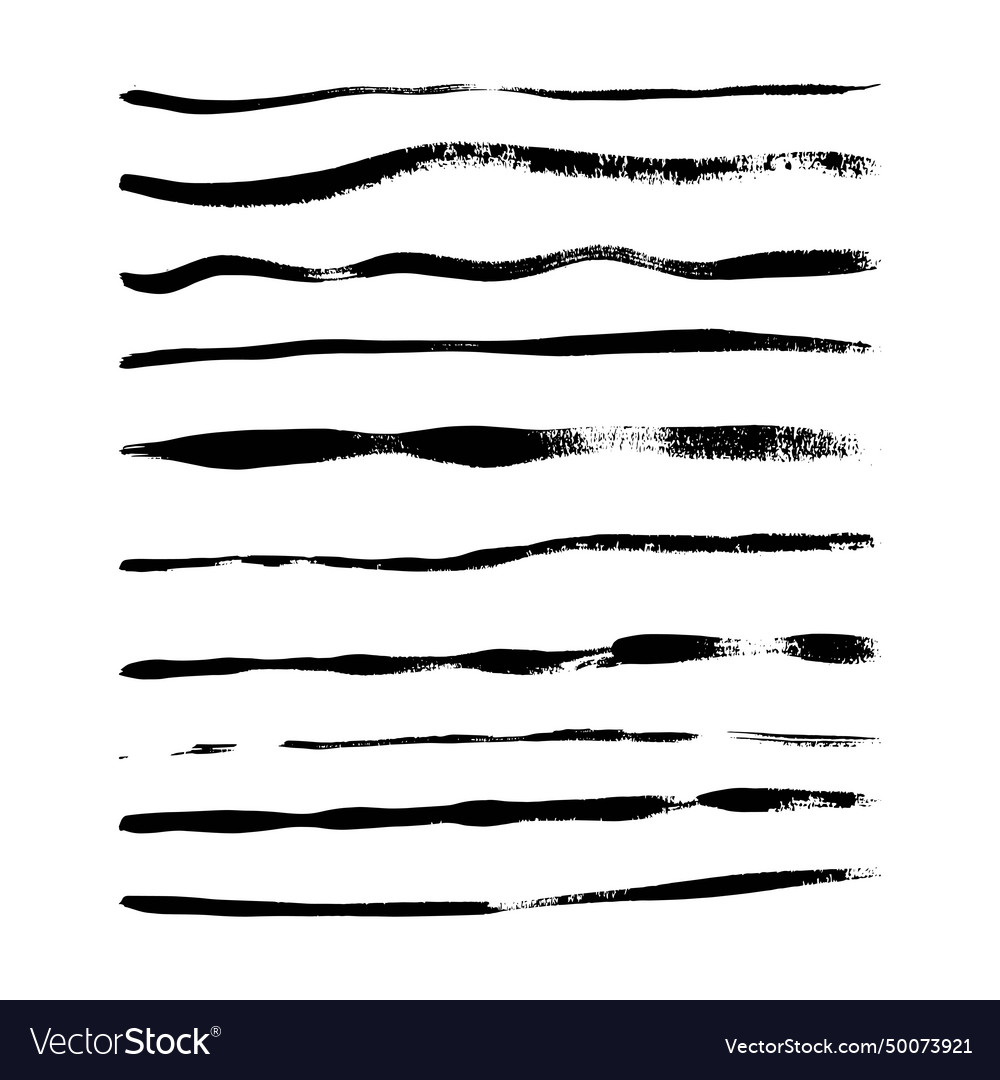 Brush line grunge element icon hand drawn stroke Vector Image