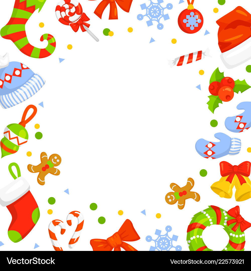 Christmas frame with holly decoration Royalty Free Vector
