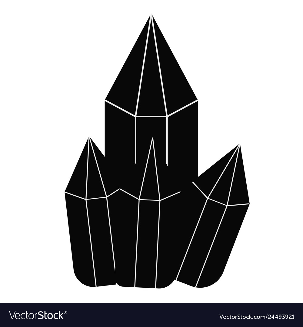 Crystal flat on white Royalty Free Vector Image