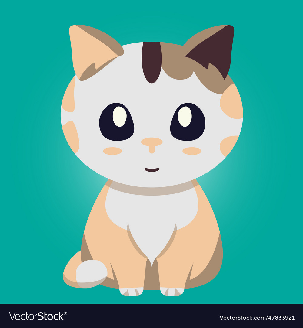 Cute kitten Royalty Free Vector Image - VectorStock