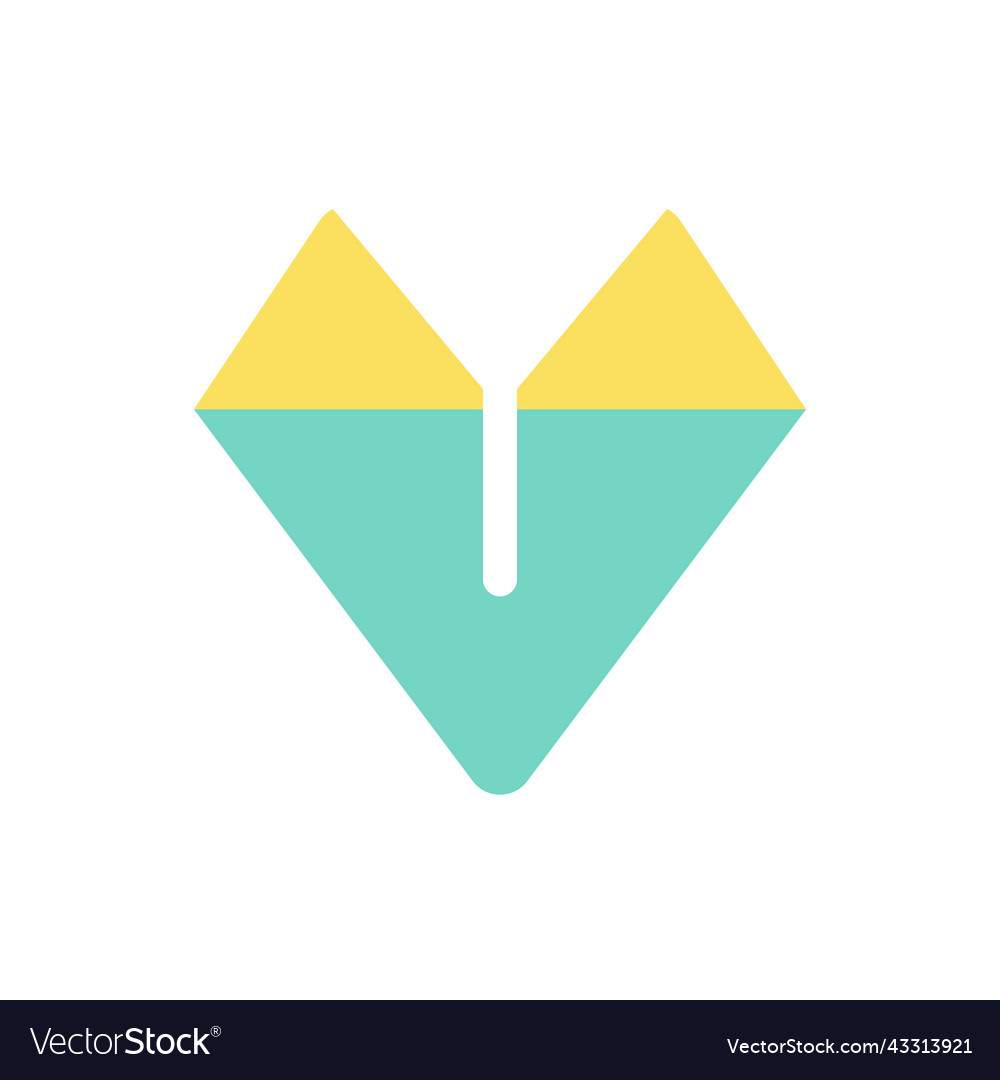 Diamond flat color ui icon Royalty Free Vector Image