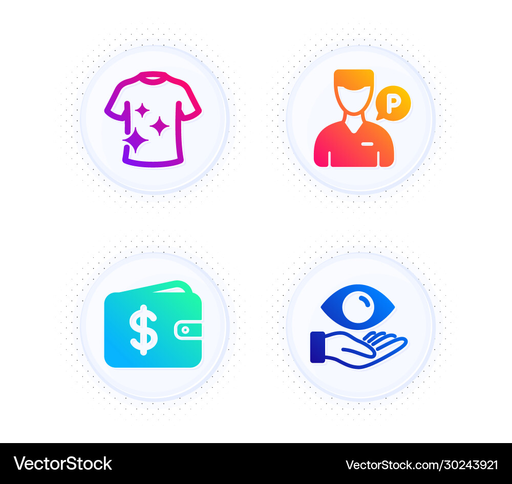 Dollar wallet clean t-shirt and valet servant Vector Image