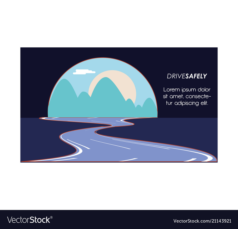 Driver safely campaign label Royalty Free Vector Image