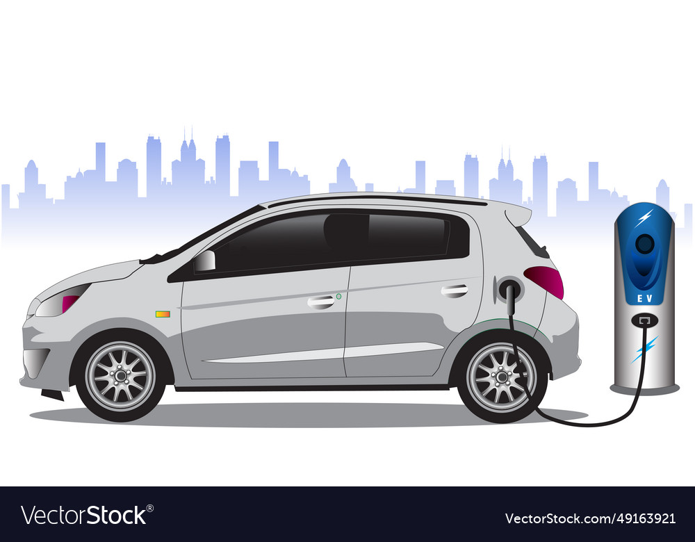 Electric car Royalty Free Vector Image - VectorStock