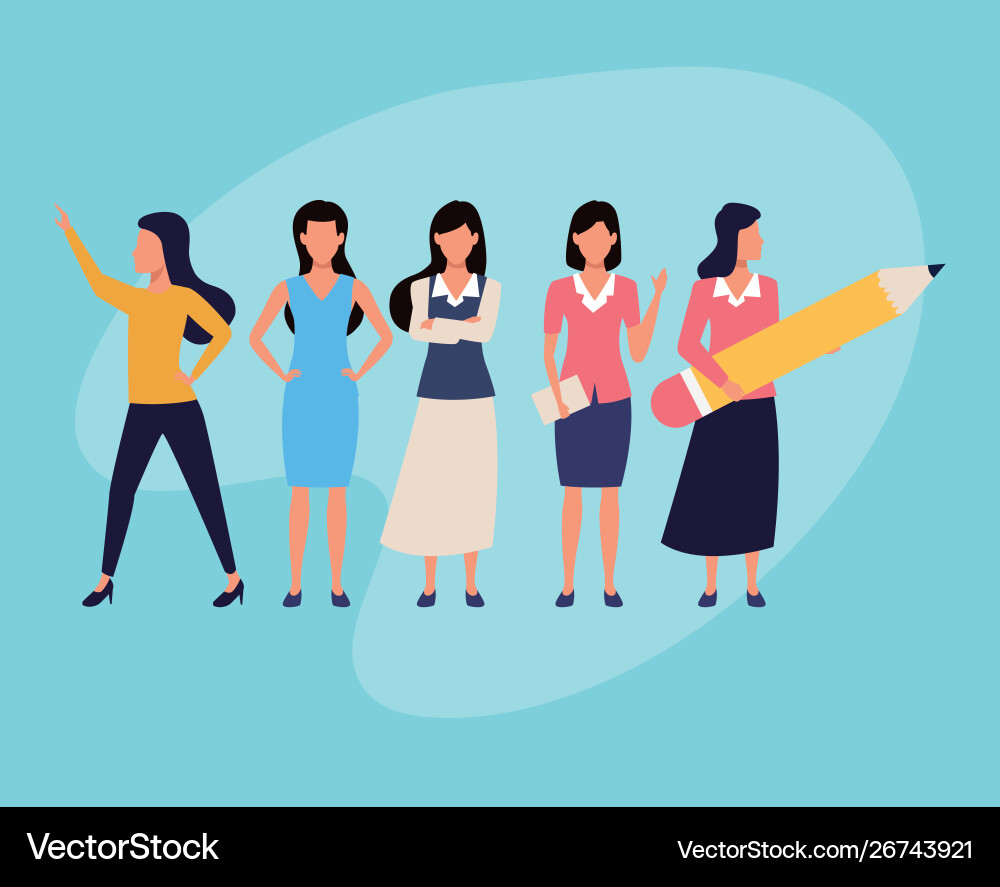 Executive business workers characters avatars Vector Image