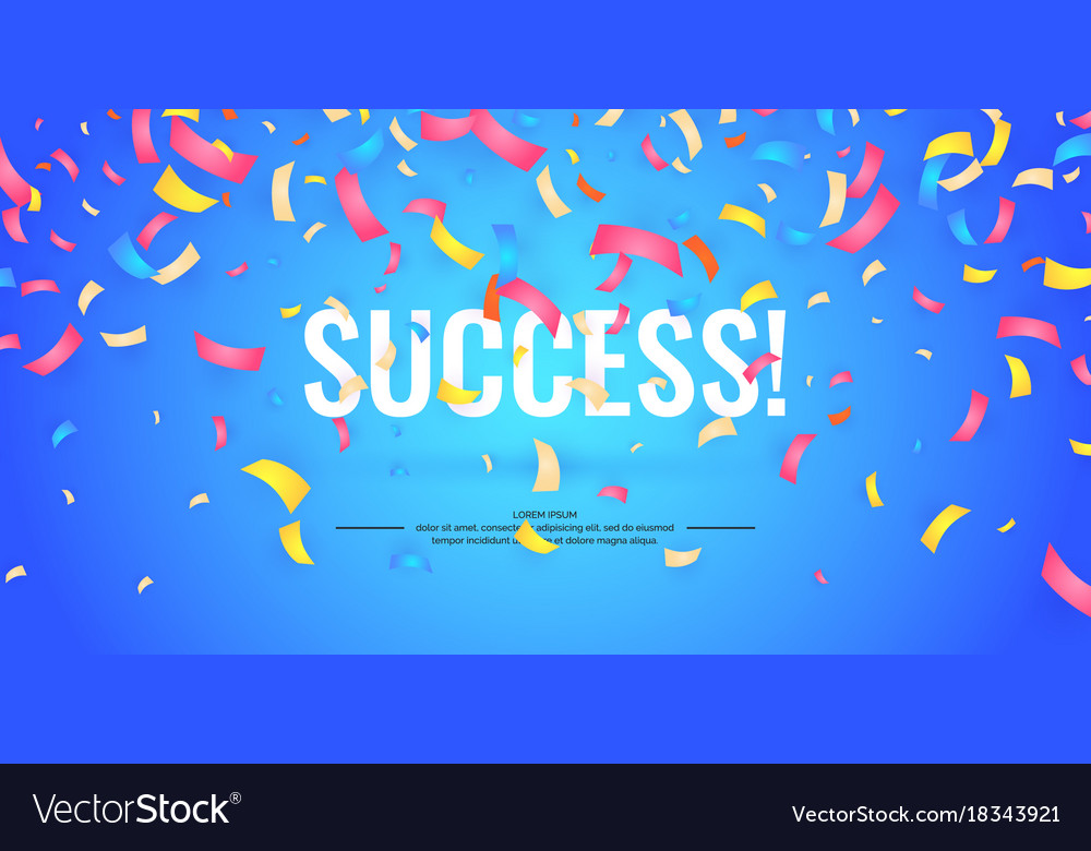 Festive abstract background with confetti Vector Image