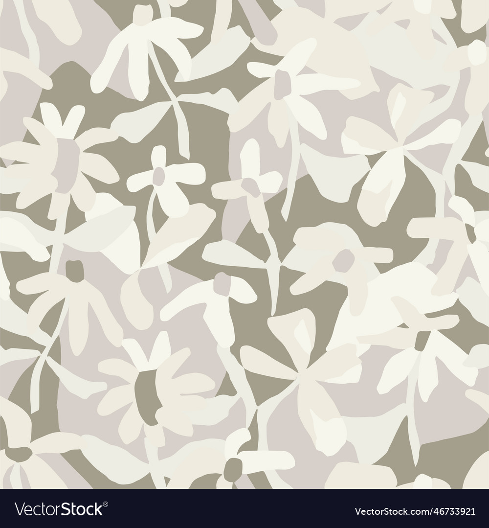Flower layers seamless pattern Royalty Free Vector Image