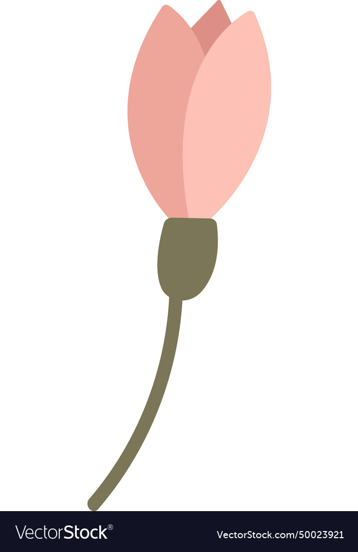 Flower on stem Royalty Free Vector Image - VectorStock