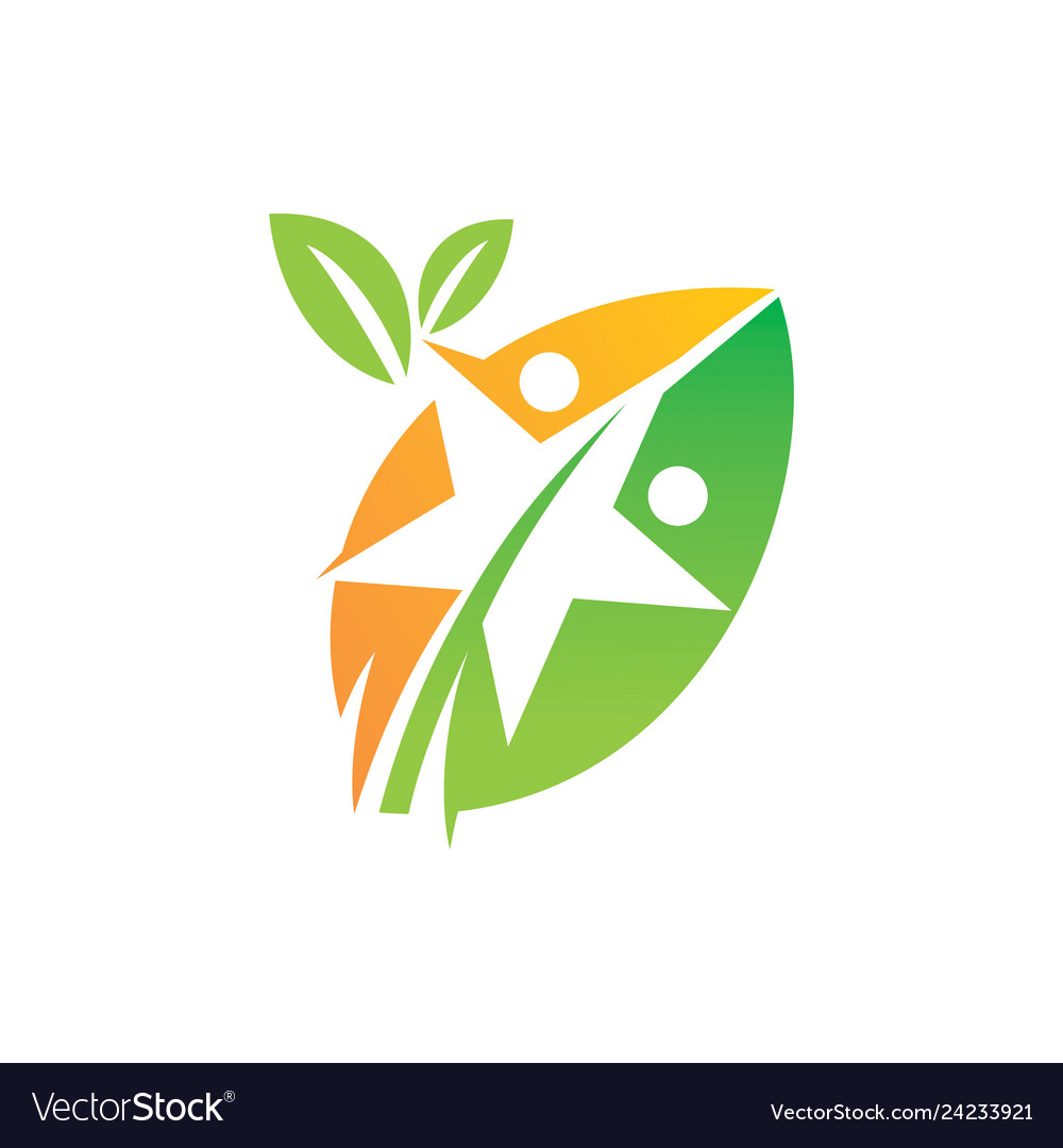 Leaf logo design template set Royalty Free Vector Image