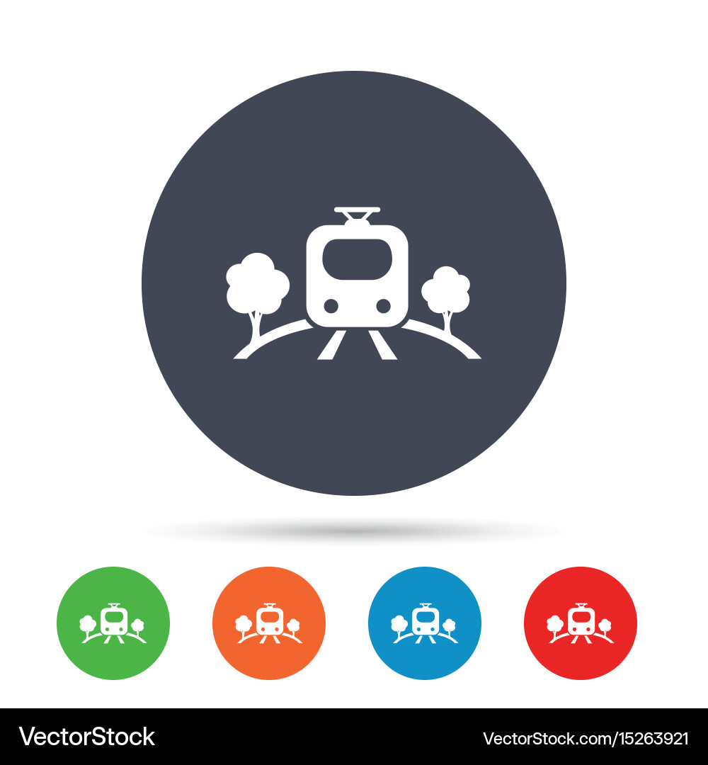 Overground sign icon metro train symbol Royalty Free Vector