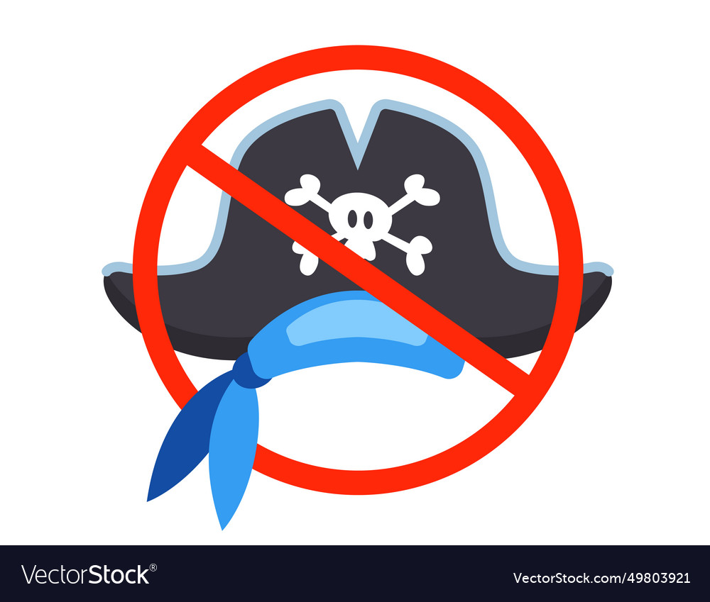 Pirate ban hat Royalty Free Vector Image - VectorStock